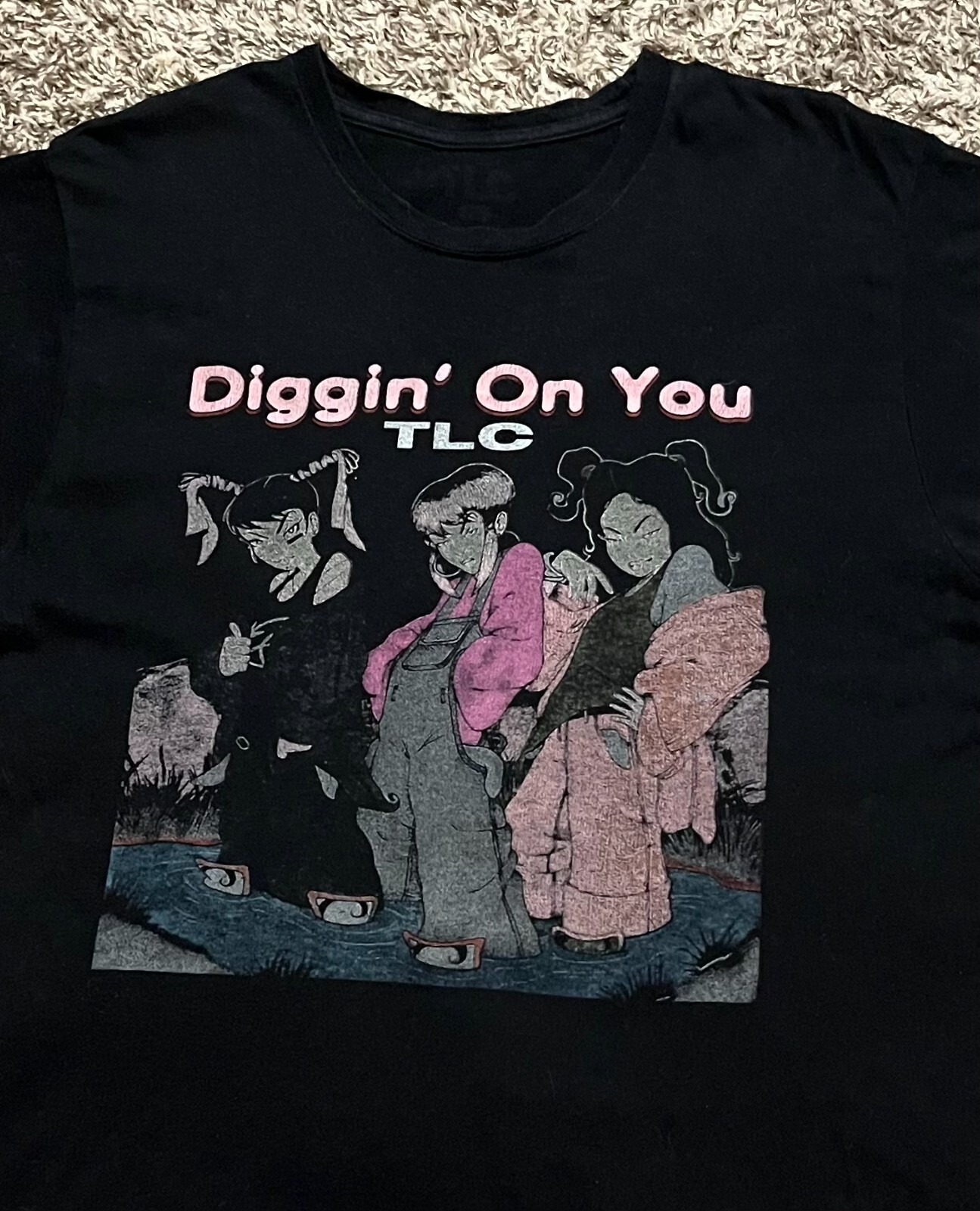 TLC Official Diggin' On You Distressed Graphic Women'… - Gem
