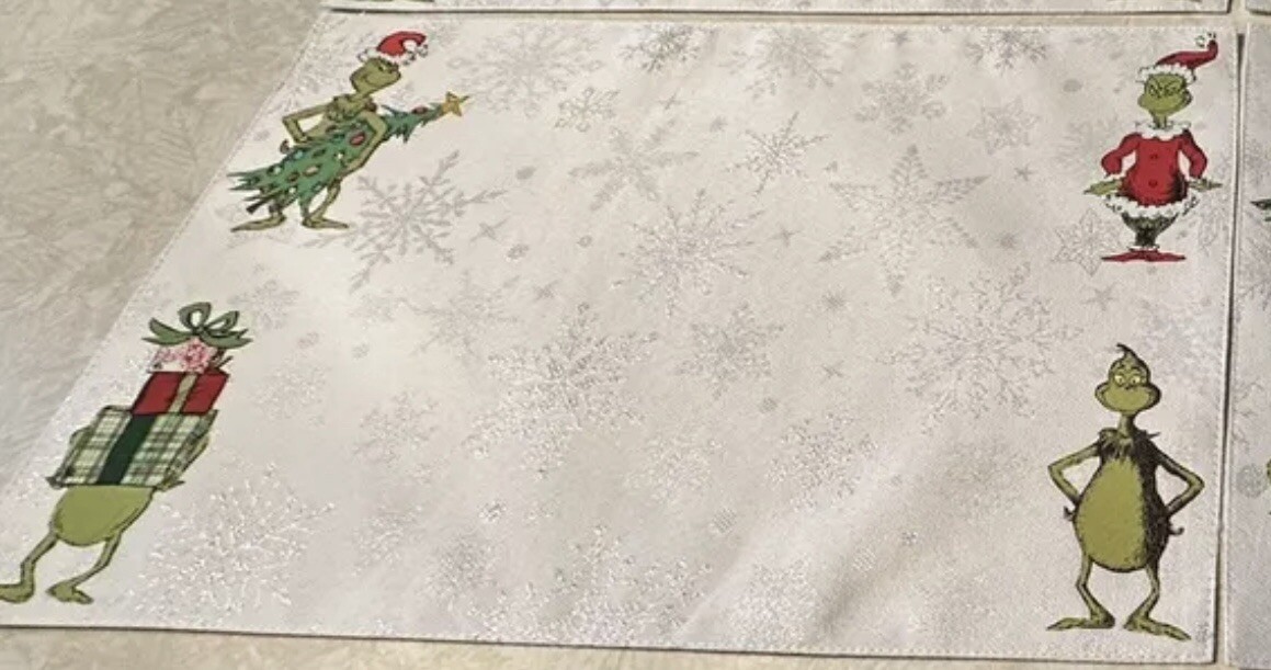 GRINCH PLACEMATS... Set Of 4 | eBay