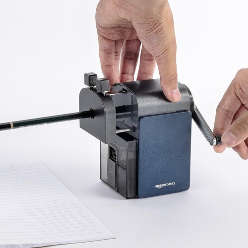 Rotary Pencil Sharpener Desktop Metal Heavy Duty Body With Desk Clamp ...