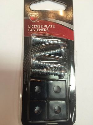 License Plate Fastener Chrome Kit with Rustproof Nylon Nuts Auto-Drive ...