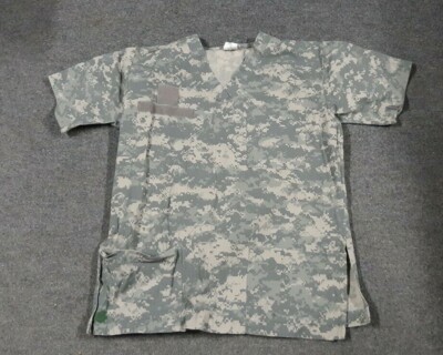 Digital Camouflage ACU Scrub Top V Neck Camouflage Uniform #1010 | eBay