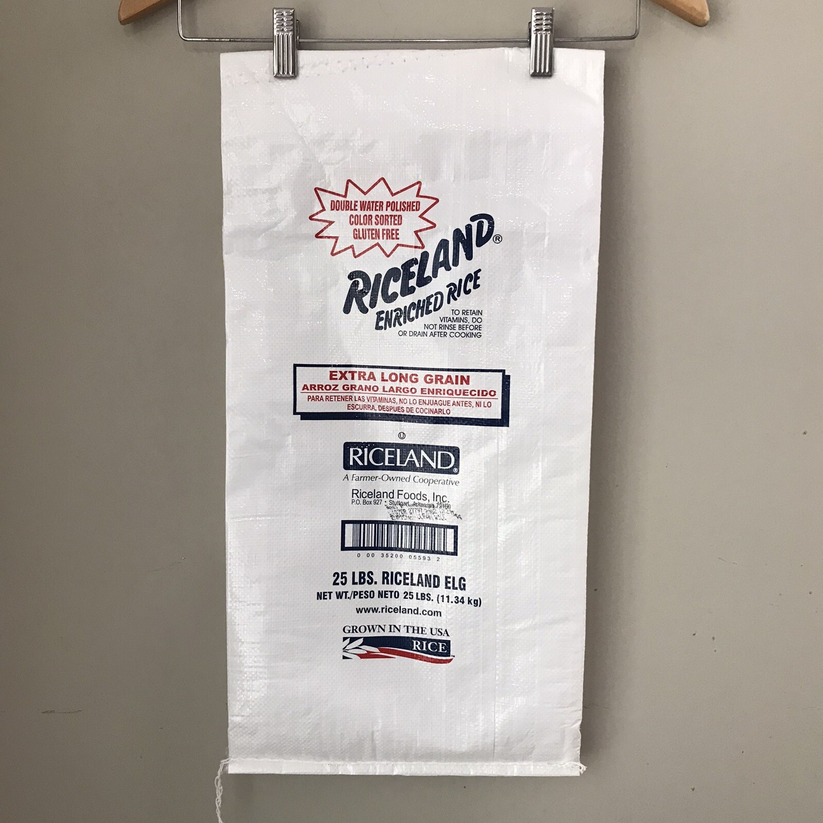 RICELAND FOODS, INC.Enriched Rice Extra Long Grain 25 lbs Plastic Feed ...