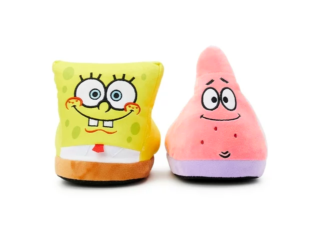 SpongeBob SquarePants Women’s 3D SpongeBob and Patrick Scuff Slippers ...