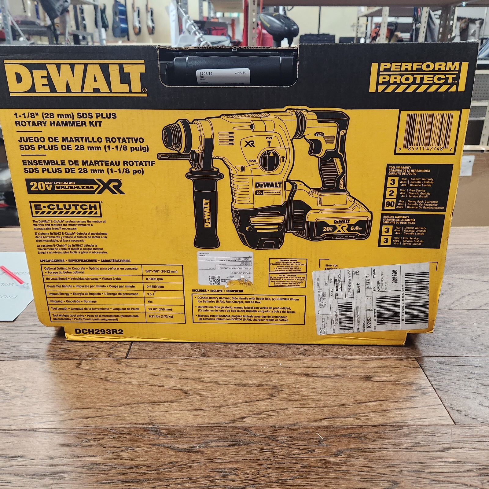 DEWALT+DCH293R2DH+20V+Max+XR+1-1%2F8+In.+SDS+Plus+Rotary+Hammer for ...