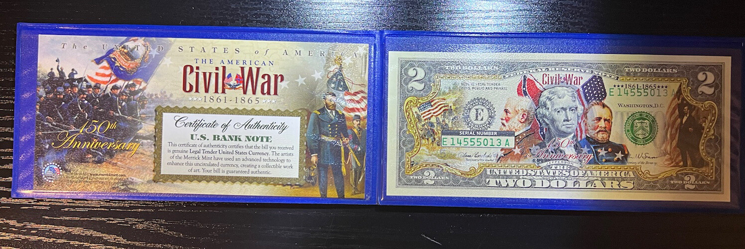 Commemorative U.S. Bank Note , The American Civil War, 150th ...