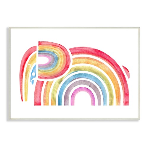 Stupell Overlapping Rainbows Abstract Perpendicular Arch Shapes Wood ...