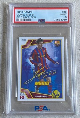 2009 Panini FC Barcelona Autografo Lionel Messi #96 PSA 9 | eBay
