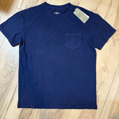 Goodfellow Men's T-Shirt Small Short Sleeve Relaxed Fit Pocket Blue ...
