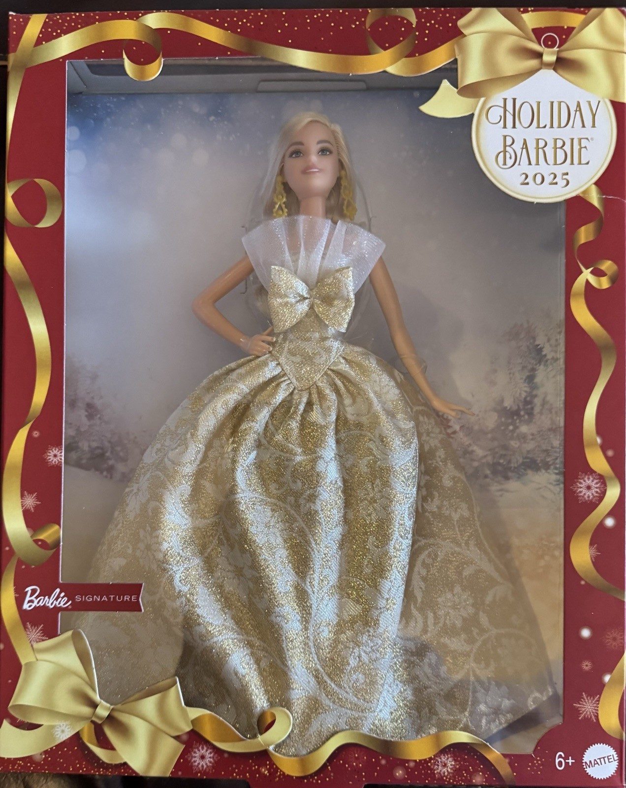 Barbie Signature 2025 Holiday Barbie Fashion Doll Blonde Mattel JBH95 ...