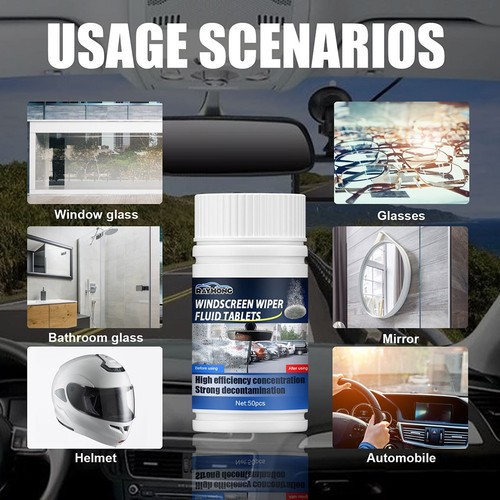 50pcs Windscreen Cleaner Effervescent Tablets Car Washing Cleaning ...