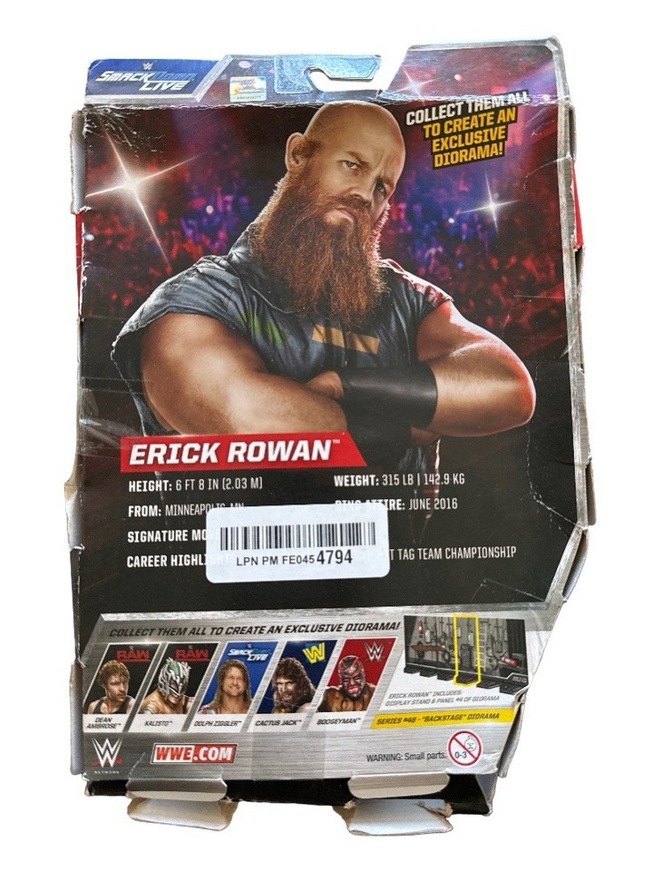 WWE Elite Erick Rowan Series 48 Action Figure Mattel AEW Red Beard ...