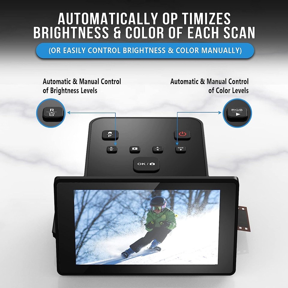 Slide & Negative Digital Film Scanner with Large 5" LCD Screen 22MP ...