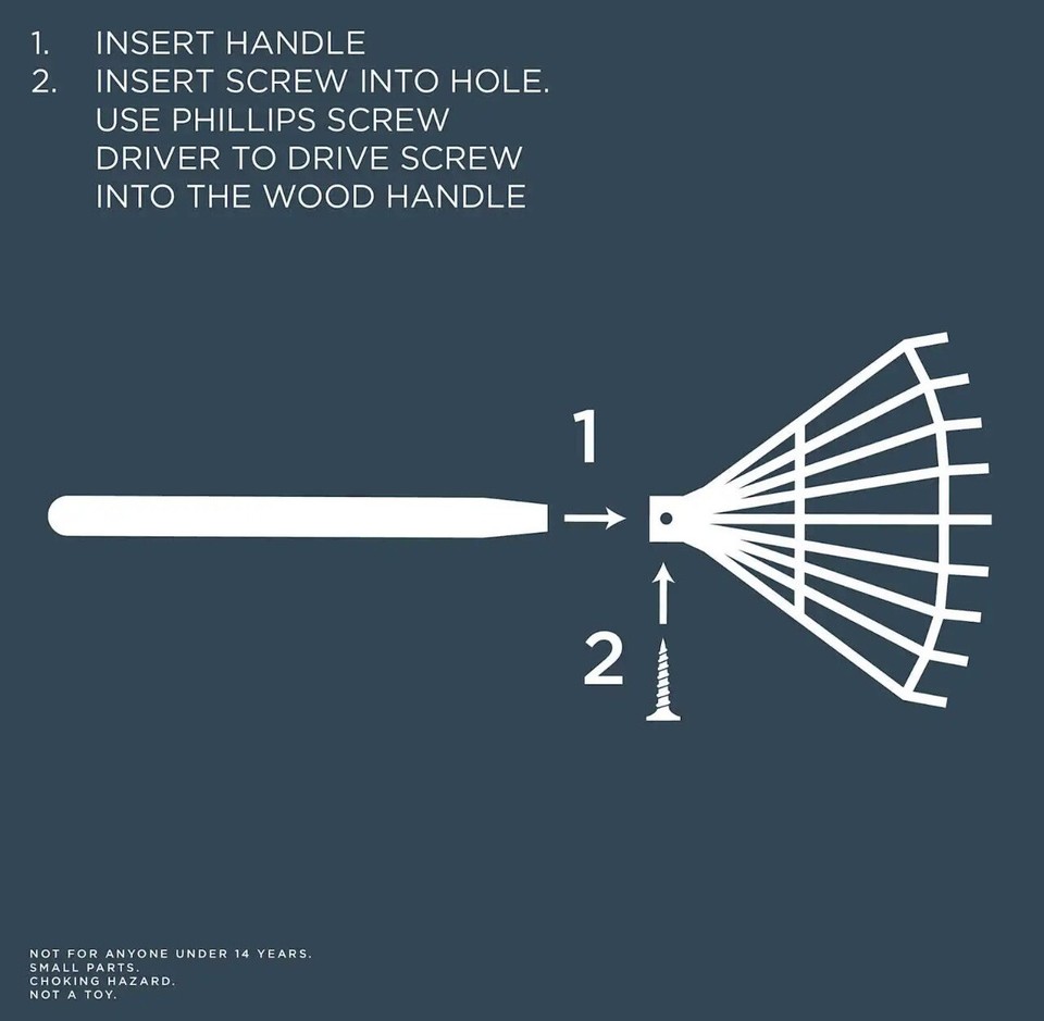 Mini Rake Back Scratch Scratcher 24 Inch Long with Wood Handle Hammer ...