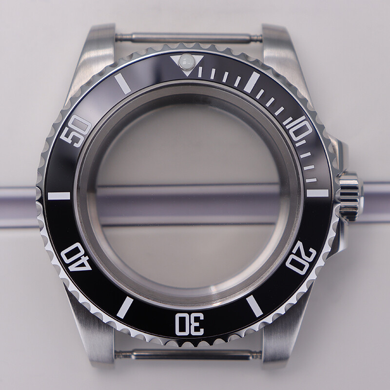 40mm Luxury men Diver Watch Cases Glass Exhibition back For Seiko nh35 ...