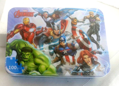 Marvel Avengers Disney Cartoon All-Star iron Box Puzzle - Used 100% ...