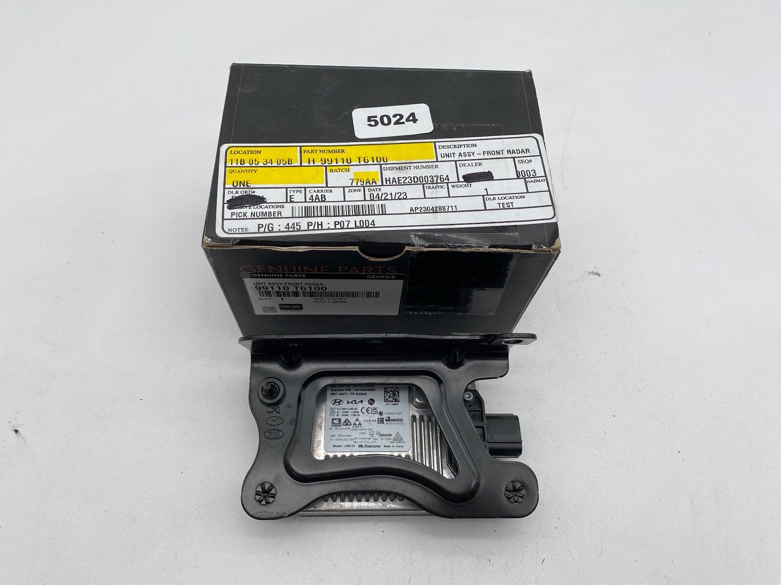 Genuine Hyundai Unit Assembly Front Radar 99110-T6100 for sale online ...