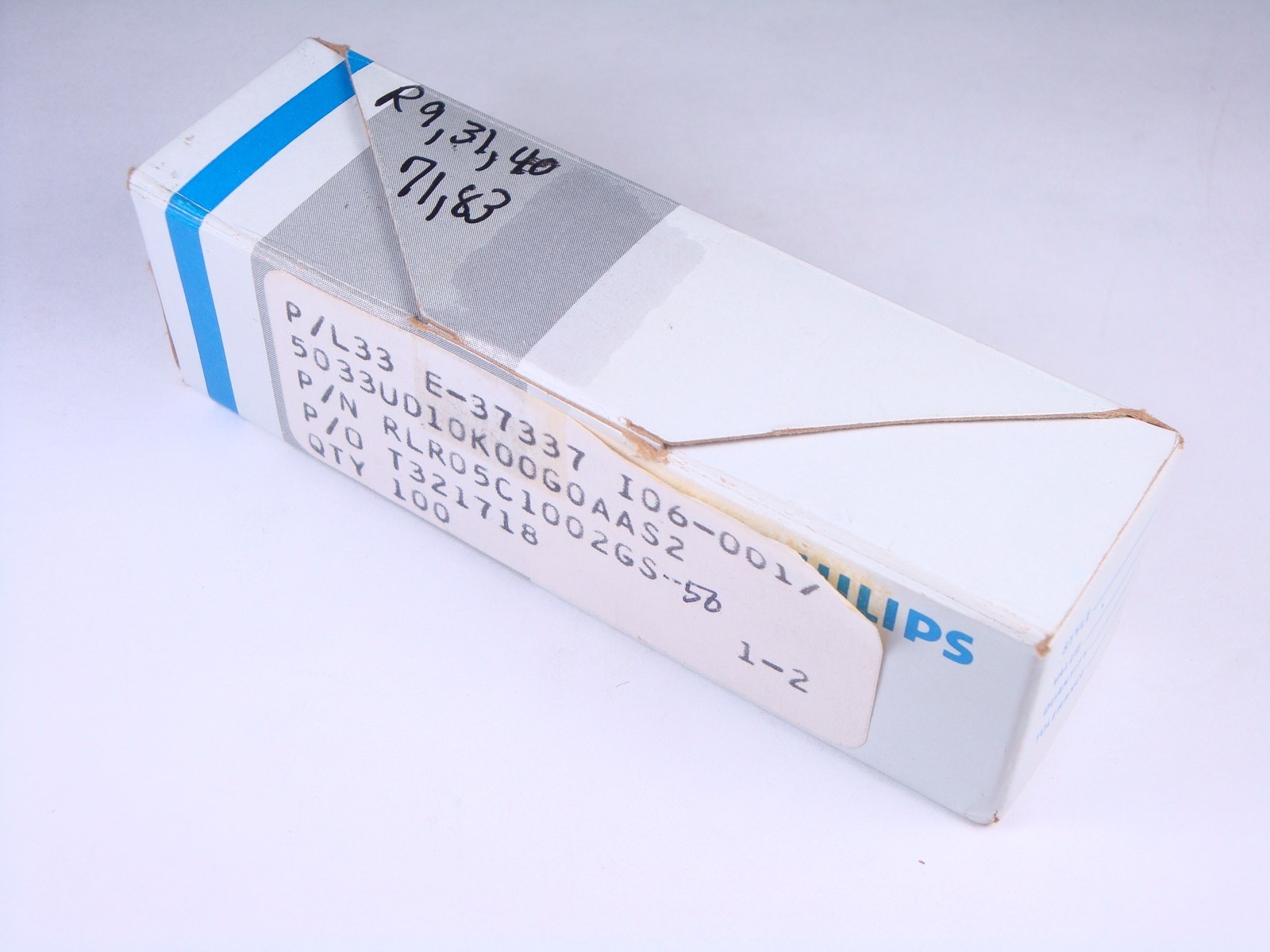 Lot of 10 RLR05C1002GS Philips Resistors Metal Film 10k Ohm 2% 1/8W ...