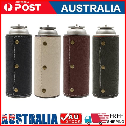 Leather Fuel Canister Sleeve Portable Gas Bottle Cover Propane Tank ...