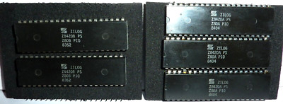 10 Mixed Zilog Z8420A/B IC's Parallel Input/Output IC Z80A NMOS/CMOS ...