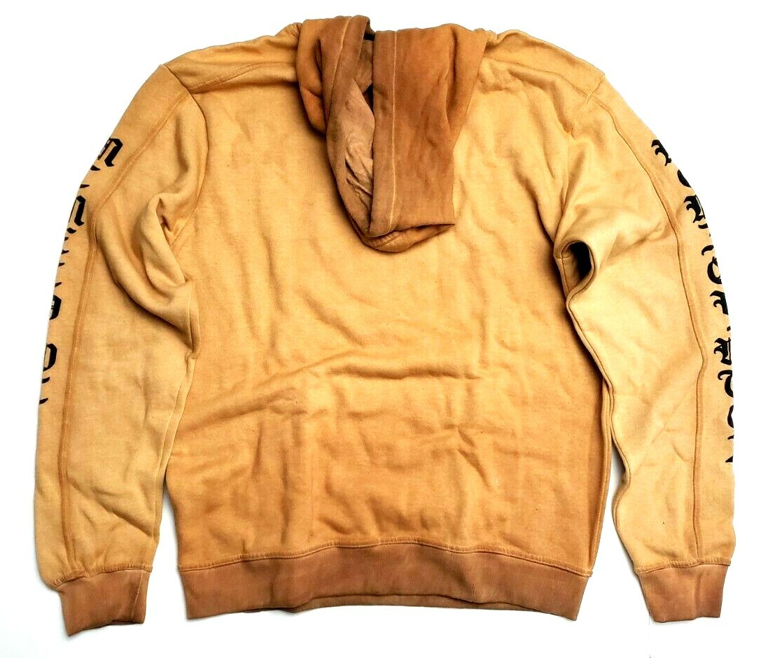 WT02 Men's Oil Washed Caramel Long Sleeve Pullover Hoodie Sweatshirt ...
