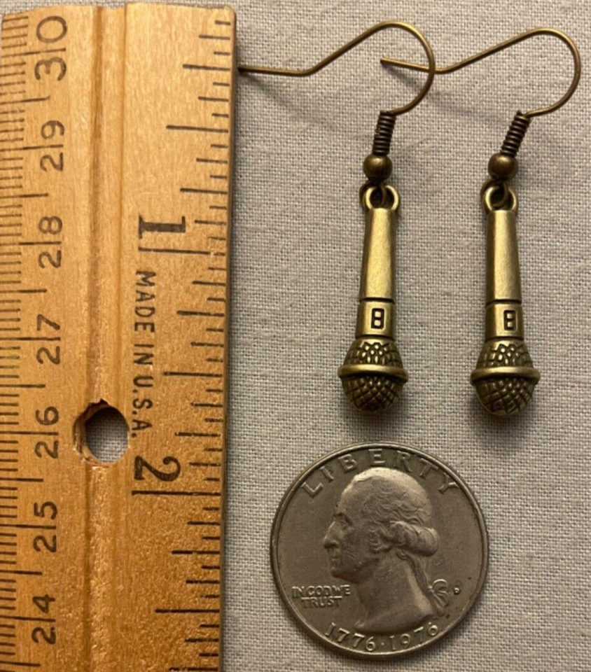 MICROPHONE EARRINGS - Bronze-toned Pewter w/Bronze-toned Ear Wires ...
