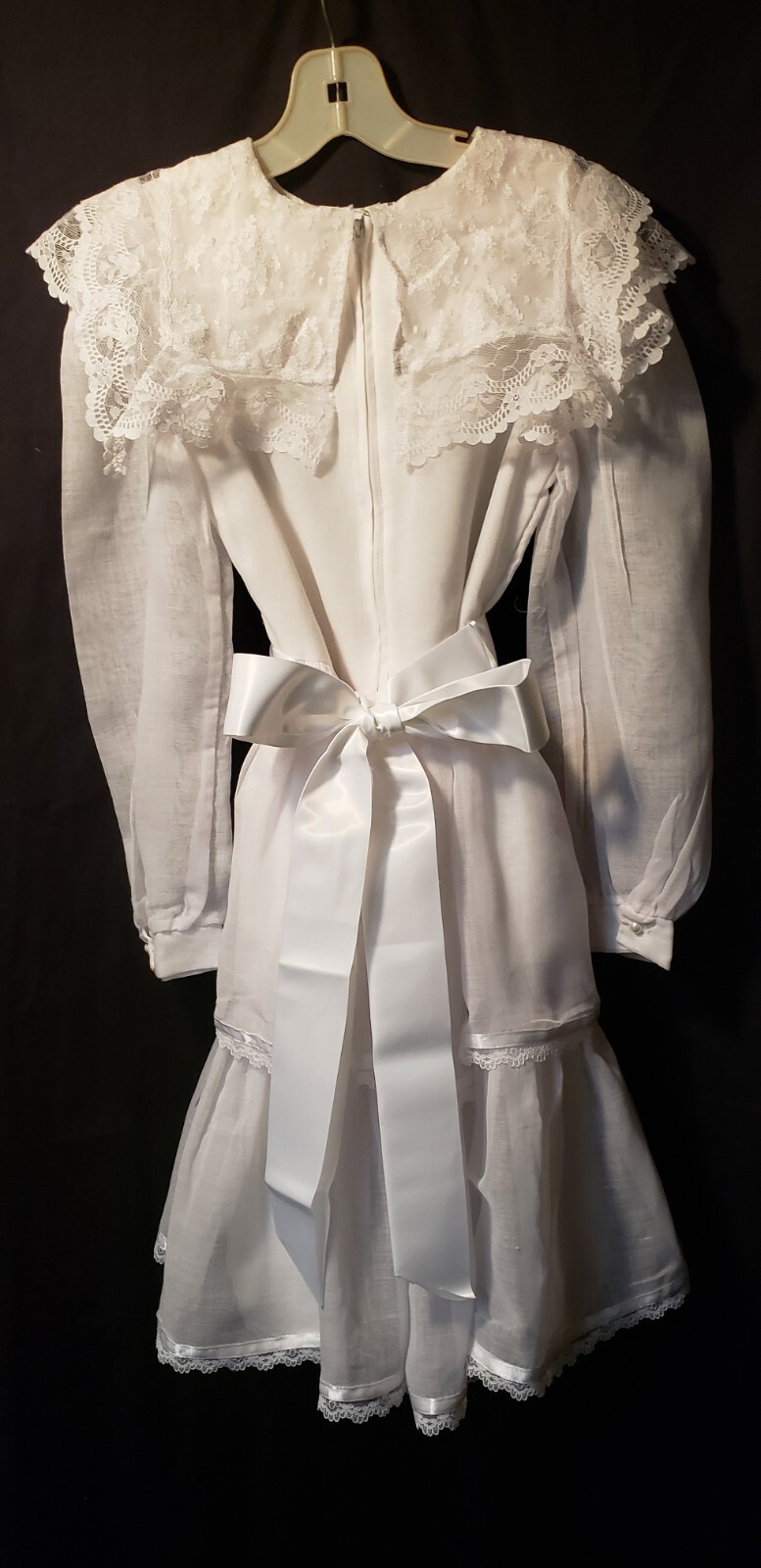 Girl's Vintage Dorissa Gunne Sax Style White Dress Sz… - Gem