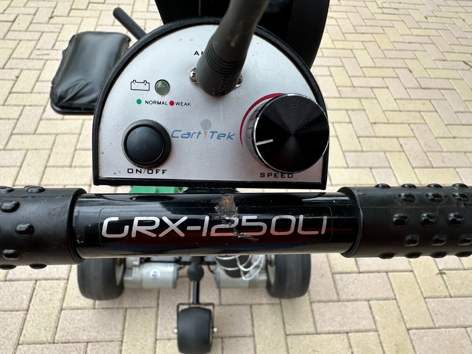 Remote control, battery powered motorized caddy cart with integrated ...