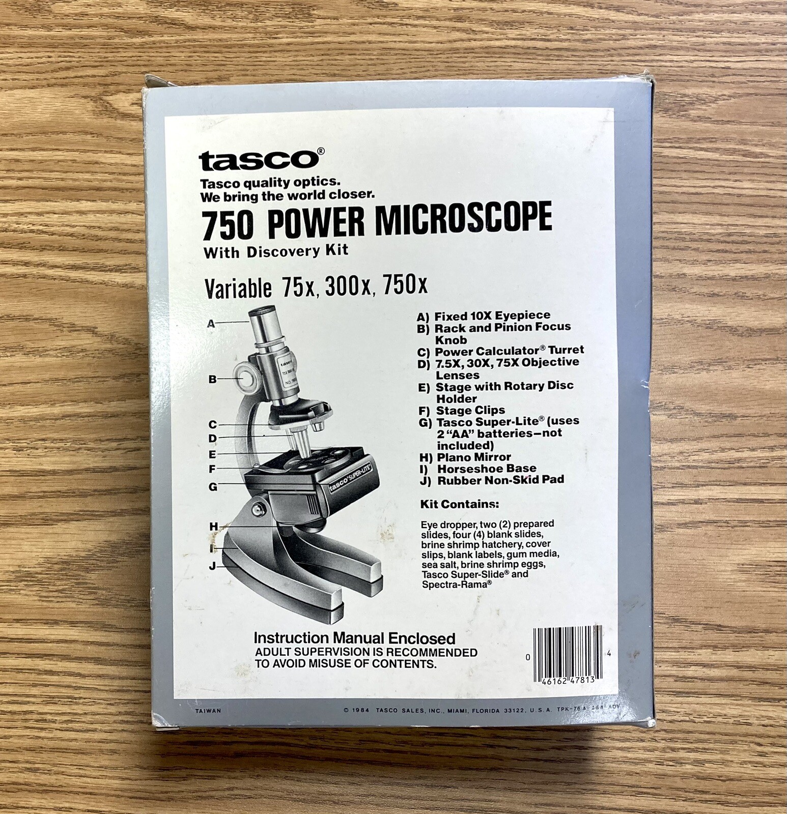 1984 Vintage Tasco 750 Power Microscope Kit Model for sale online | eBay