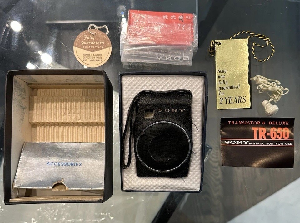 VTG SONY Black Six Transistor Pocket Radio TR-650 JAPAN | eBay