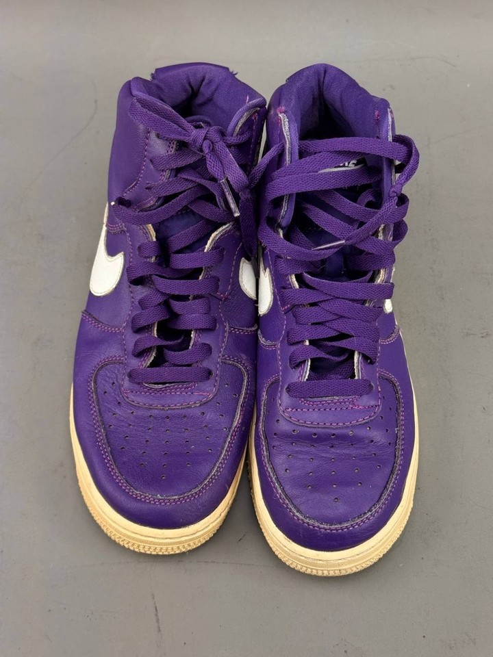 Nike Air Force 1 High SP Purple White Size Mens 8.5 - No Strap 823297 ...