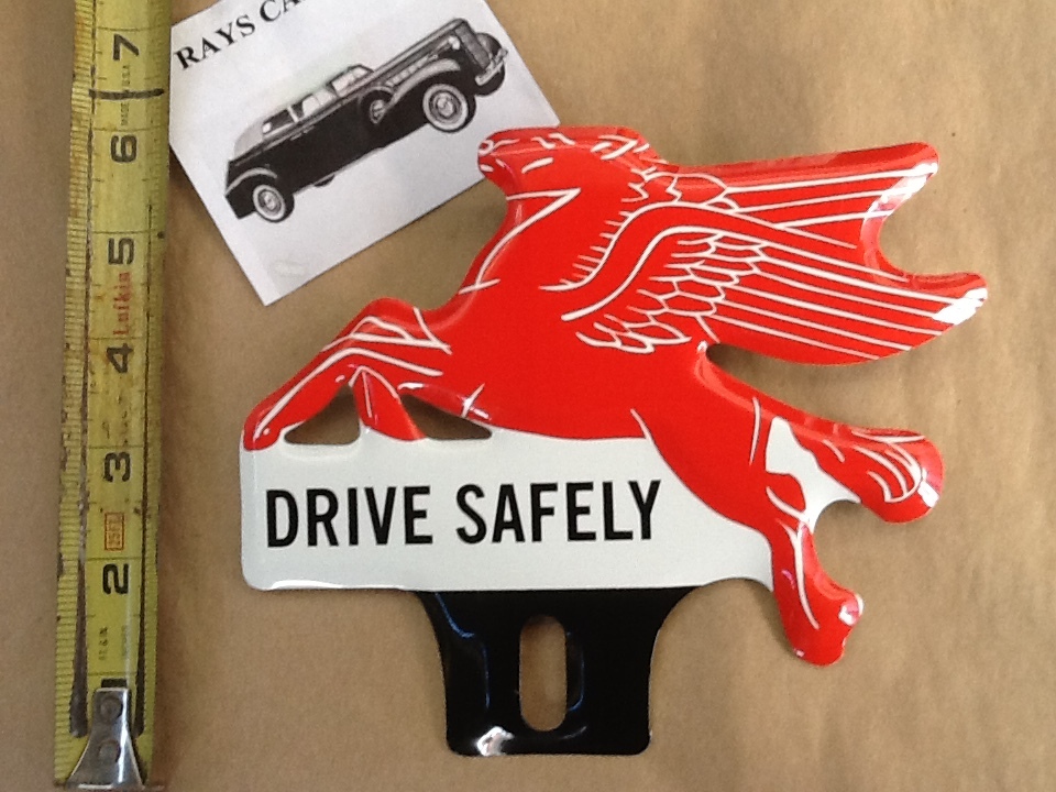 NEW PEGASUS DRIVE SAFELY LICENSE PLATE TOPPER , FORD CHEVY BUICK 37 38 ...