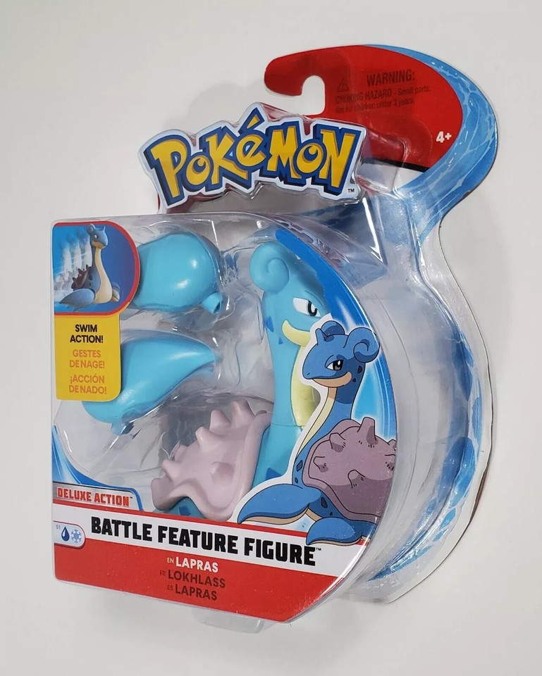 POKEMON LAPRAS BATTLE FEATURE FIGURE WICKED COOL TOYS SERIES 1 MOSC ...