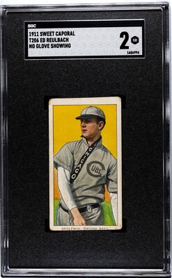 1909-11 T206 White Border Ed Reulbach No Glove SC 350-460 Chicago Cubs ...