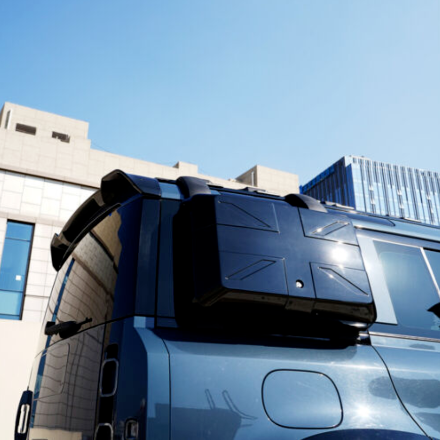 Glossy Black Exterior Side Mounted Gear Box Carrier Fit For Defender ...