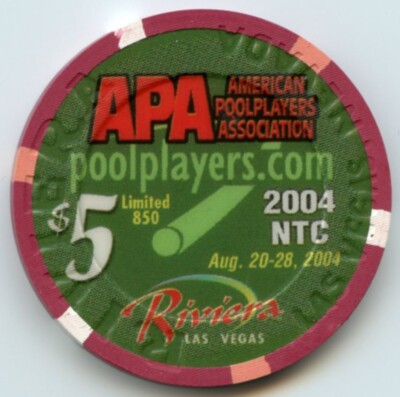 $5 Riviera APA NTC Aug. 20-28 LE Chip Las Vegas 2004 Obsolete | eBay