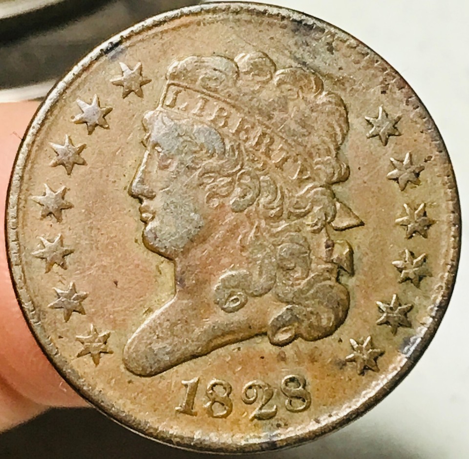 1828 Classic Head Half Cent 1/2C Ungraded Choice US Copper Coin CC26221 ...