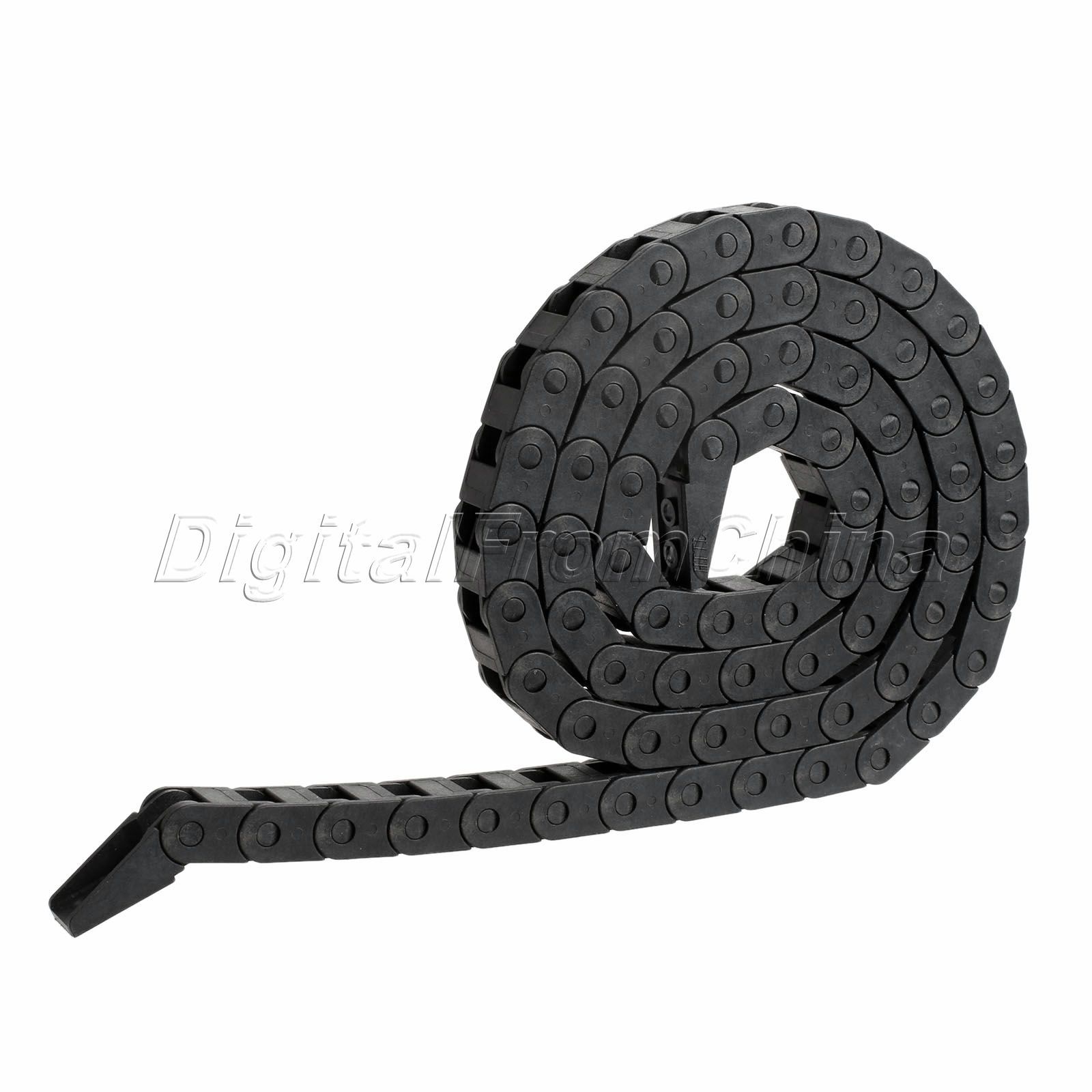 3D Printer 1M 7x7mm /10x10mm Black Long Nylon Cable Drag Chain Wire ...