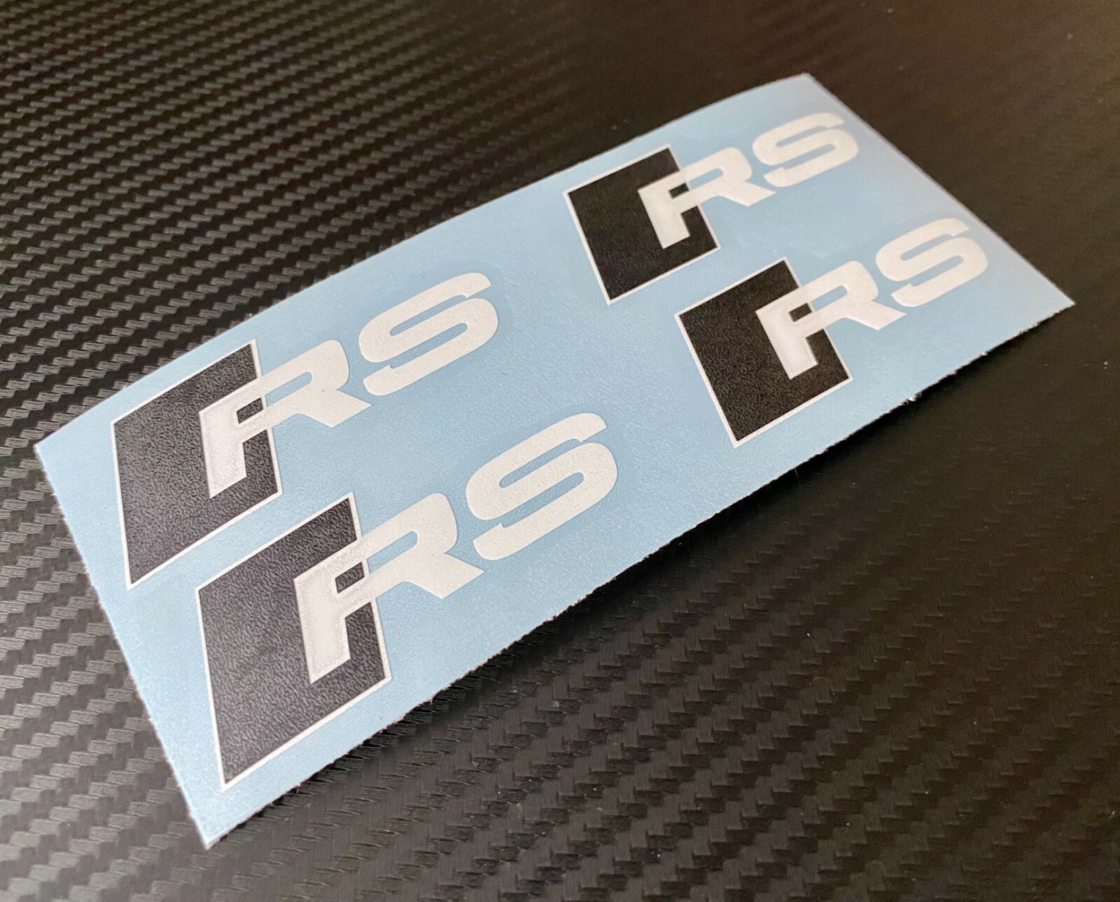 4 Audi RS Decal Sticker Vinyl Caliper Brake White Black Heat Resistant ...