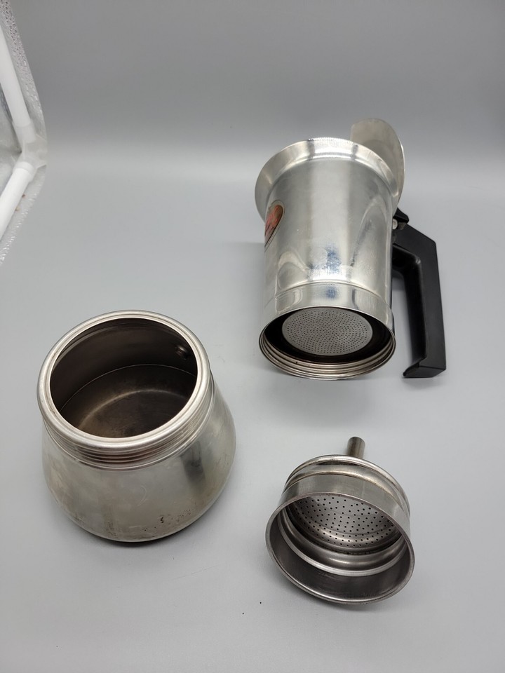 Vintage VeV Vigano Vespress Nero Stovetop Espresso Coffee Maker 18/10 ...