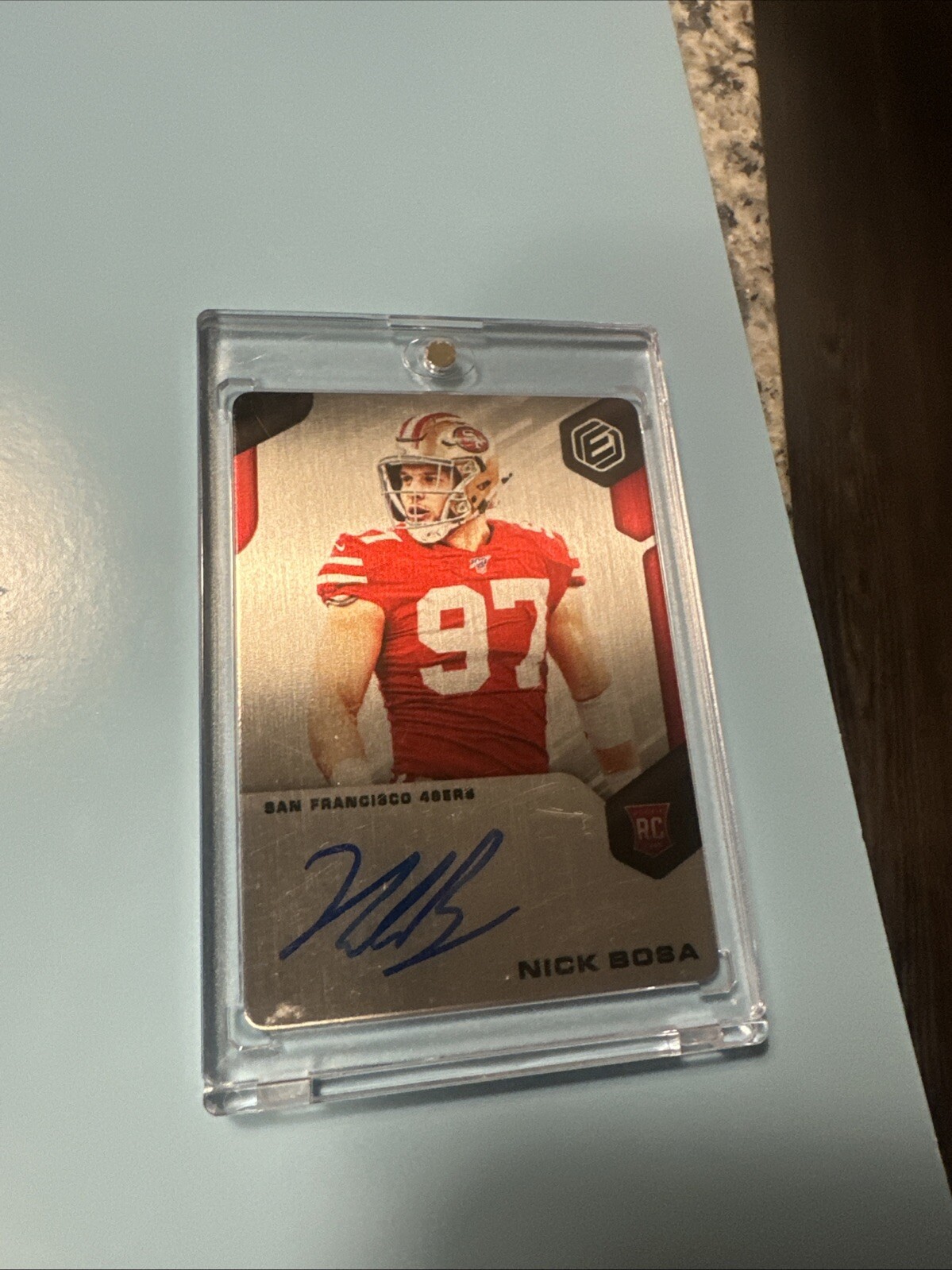 Nick Bosa 2019 Elements #RR-2 Radioactive Rookie Materials - Gold /99 ...
