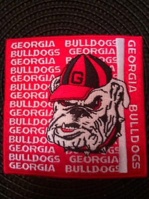 UGA GEORGIA BULLDOGS VINTAGE Embroidered Iron On Patch 3.5" x 3.5" | eBay