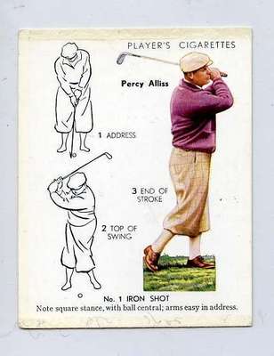 (Lt063-378) Players, Golf, No 1 Iron Shot, Percy Alliss, # 2, 1939, G ...