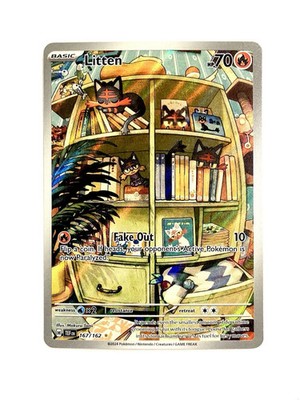 Litten 167/162 Temporal Forces Illustration Rare Pokemon TCG NM | eBay