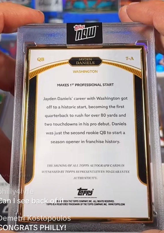 2024 Topps Now Rookie Campaign QB Lot Bo Nix, Drake Maye, Caleb ...