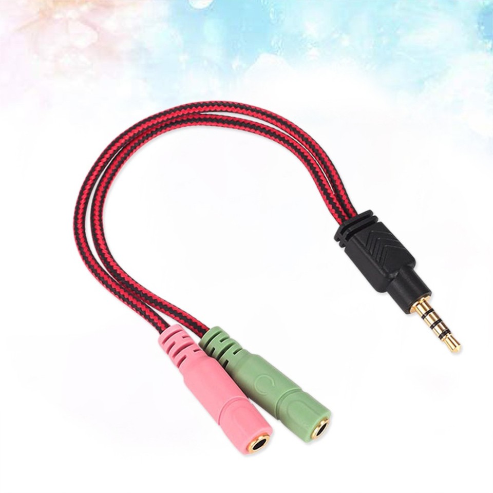 1 Pc Headphone and Microphone Jack Audio Splitter Pc Headset Splitter ...