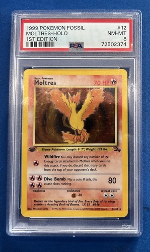 Moltres 12/62 Fossil 1st Edition Holo PSA 8 🔥 Pokémon | eBay