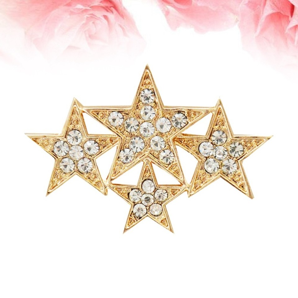 Fashion Elegant Stars Brooches Shiny Rhinestone Brooch Pin Breastpin Jewelry | eBay UK