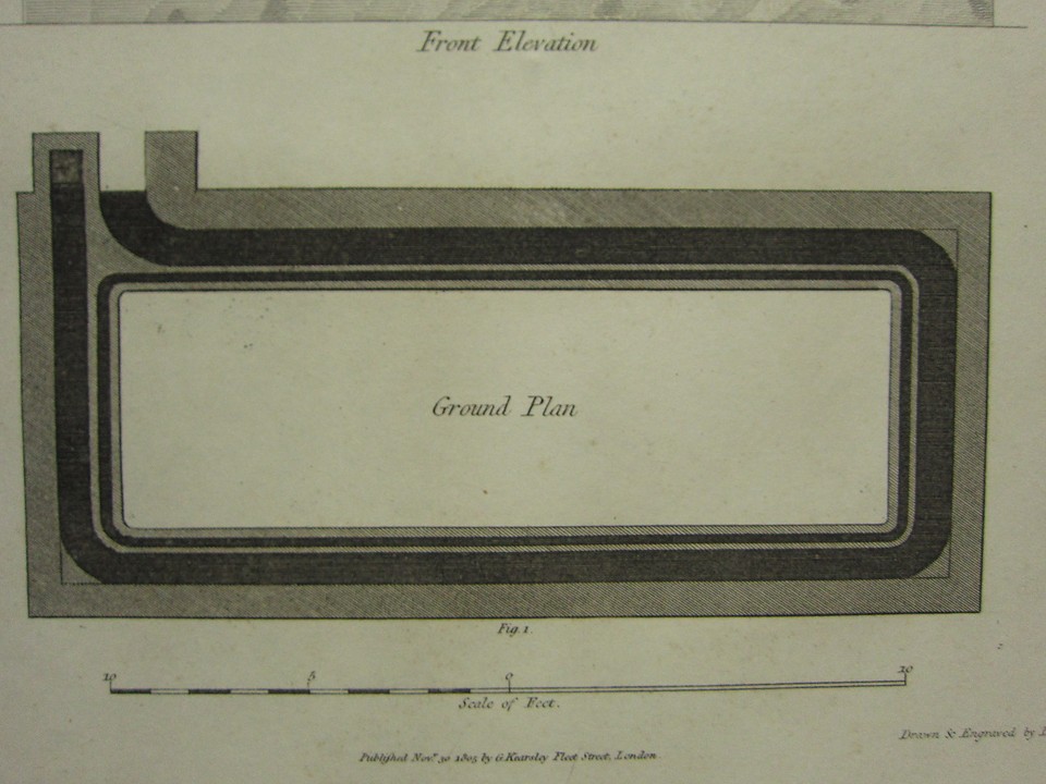 1805 DATED HORTICULTURAL PRINT ~ MELON FRAME PIT SECTION FRONT ...