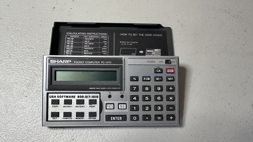 Vintage Sharp Pocket Computer PC-1270 Calculator With Ram Card Tested ...