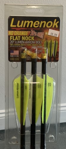Burt Coyote Lumenok 22" Carbon Bolt w/ ORANGE Flat End 3pk, New | eBay